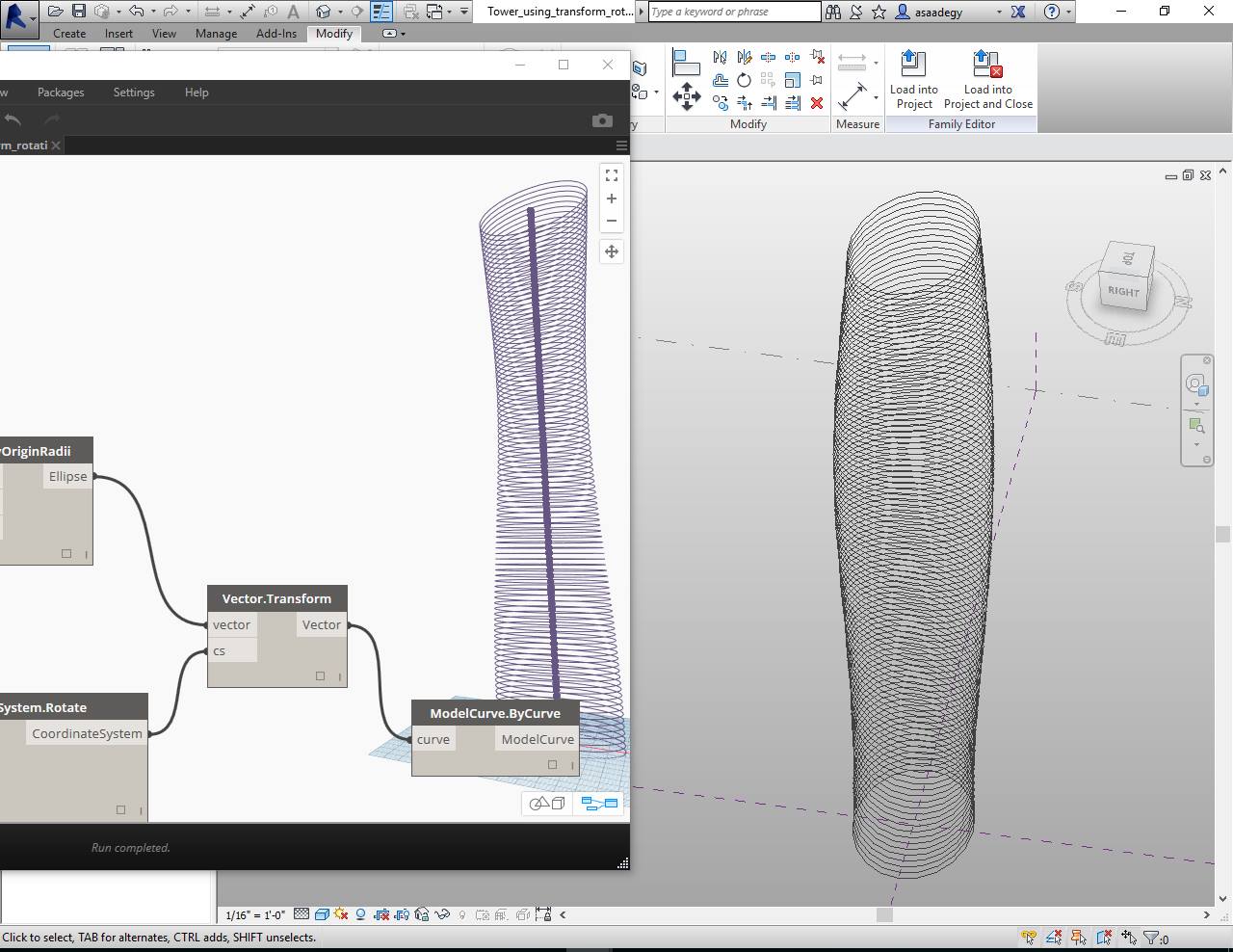 Ahmed HALIM: REVIT+Dynamo Parametric Tower Experiment
