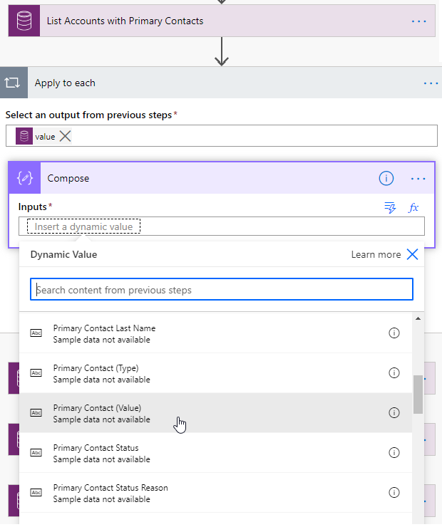 Get Output Data from Expand Query of Microsoft Dataverse Connector in ...