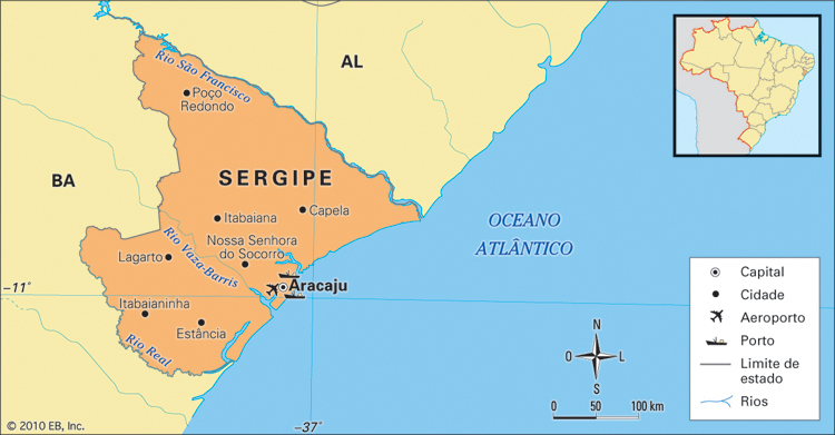 Blog de Geografia: Mapa de Sergipe