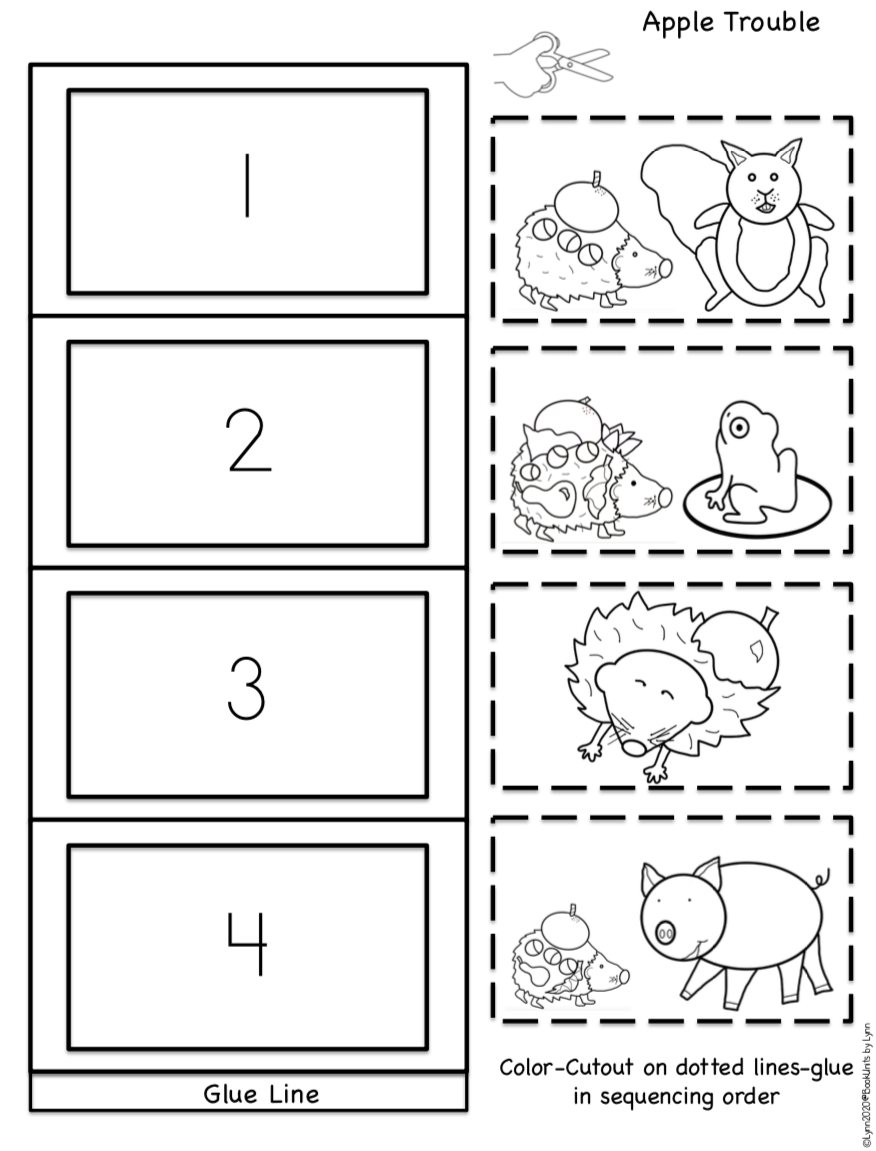 APPLE TROUBLE! SEQUENCING CRAFT ~ Book Units by Lynn