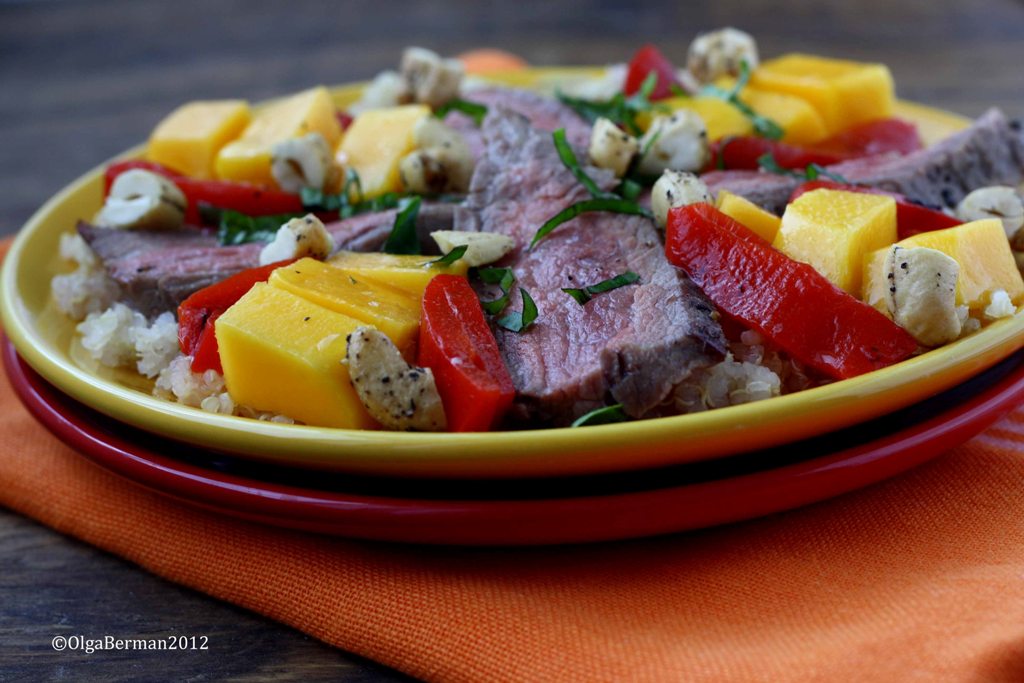Mango & Tomato: Steak Salad with Mangoes & Black Pepper Cashews