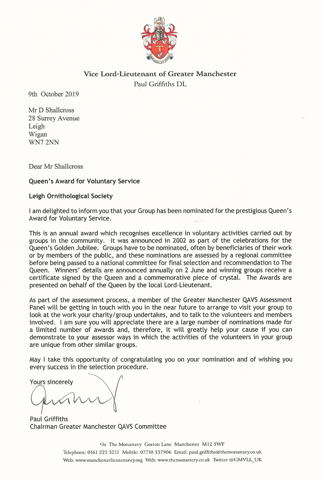 Leigh Ornithological Society: 10/12/19