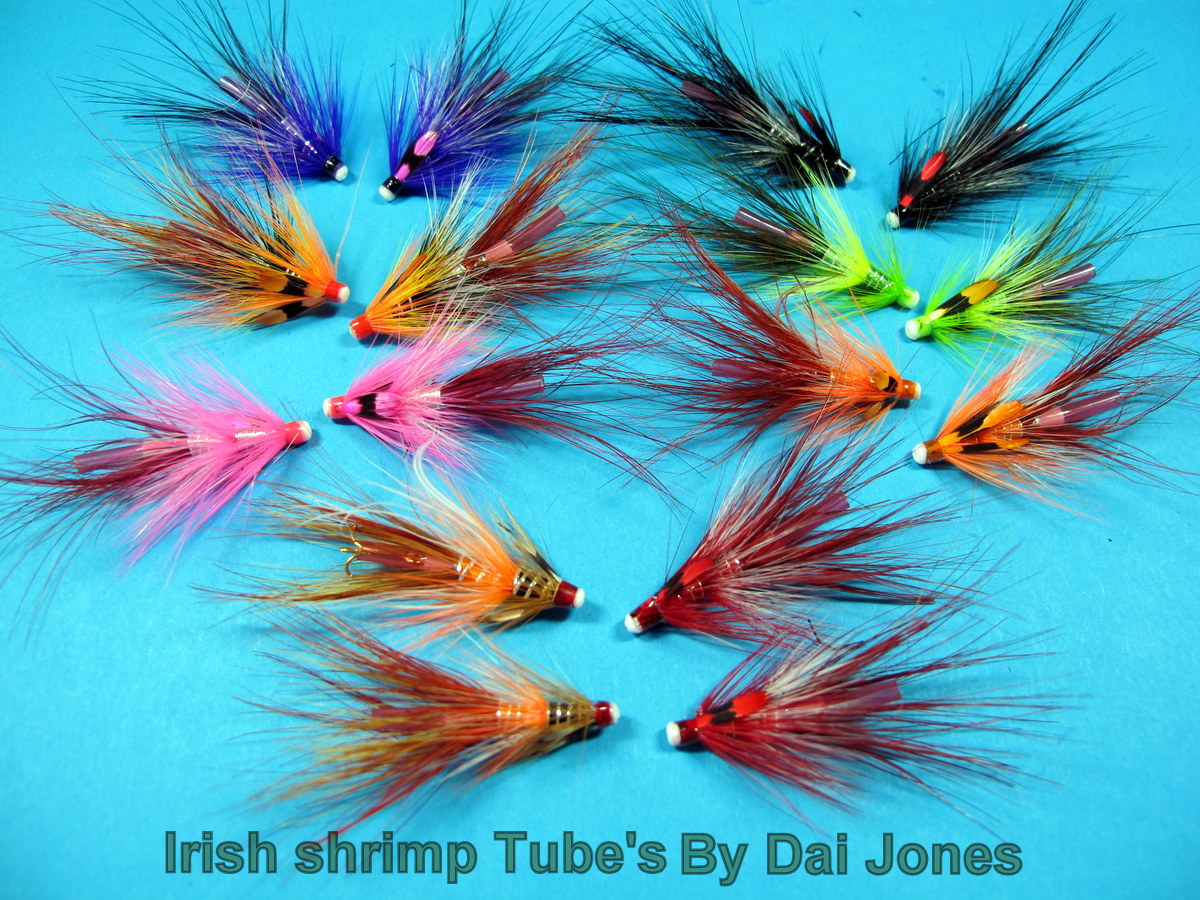 daijones flies: Irish shrimp patterns, Tied on tubes.