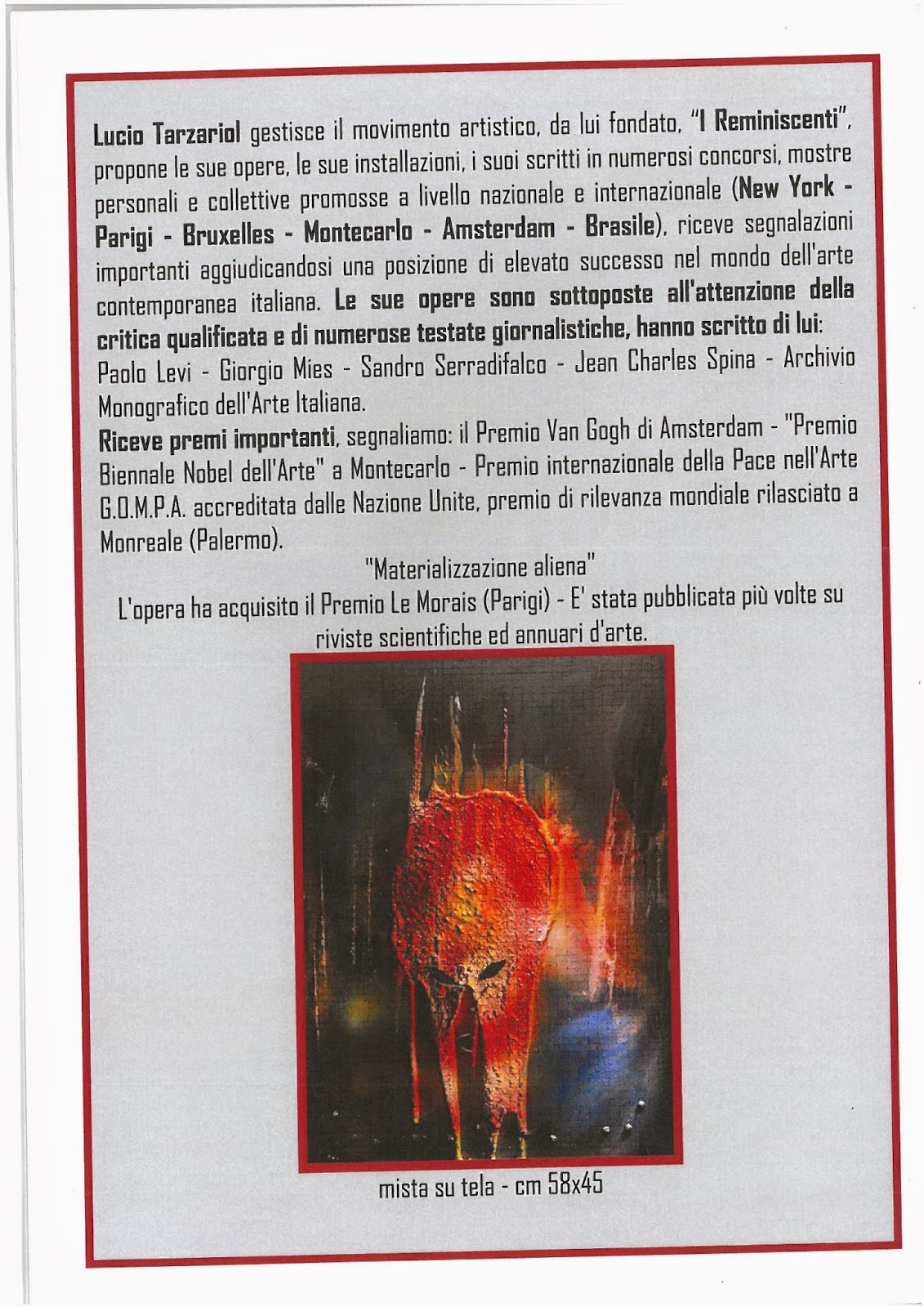 Blog - www.artealiena.com: LE OPERE DELL'ARTISTA LUCIO TARZARIOL ...