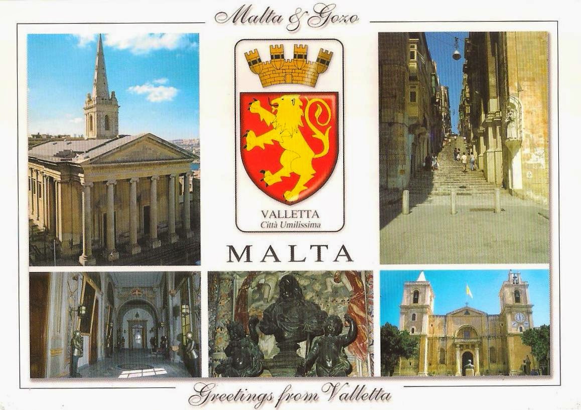 MY UNESCO WHS POSTCARDS COLLECTION: MALTA - City of Valletta
