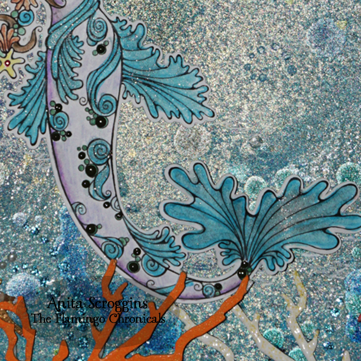 Mermaid Mixed Media Art | The Flamingo Chronicals: Mermaid Mixed Media Art