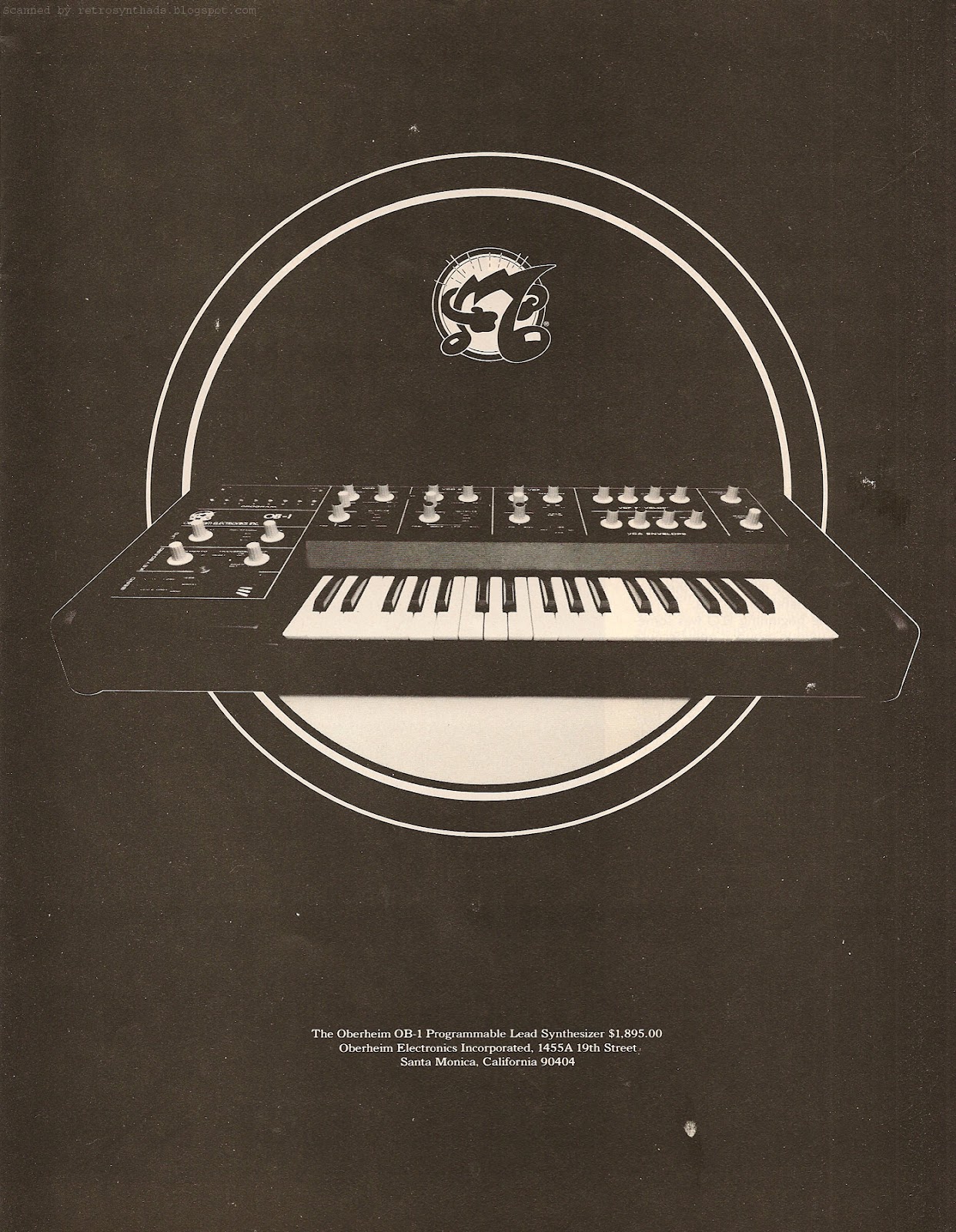 Retro Synth Ads: Oberheim OB-1 programmable lead synthesizer "Holiday ...