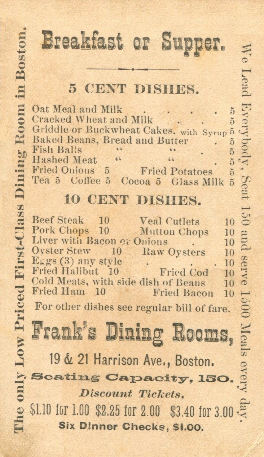 The American Menu: The 15-Cent Houses