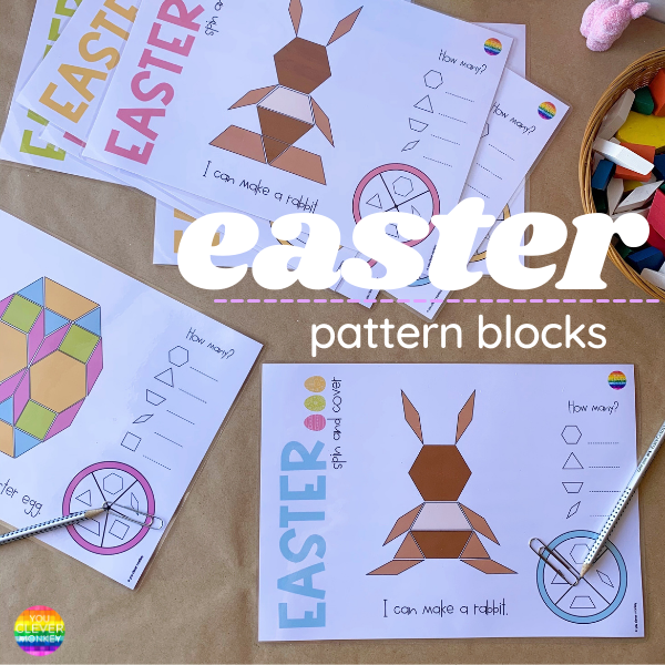 EASY TO PREP EASTER PATTERN BLOCK PRINTABLES | you clever monkey