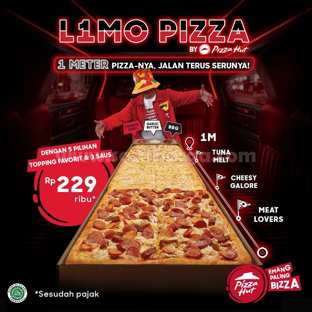 PIZZA HUT Promo LIMO Pizza! Harga 1 Meter Pizza hanya Rp 229.000 ...