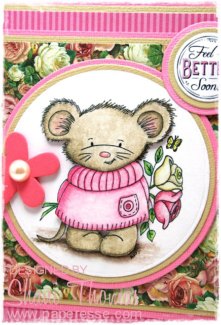 Di's Digi Stamps Maurice the Mouse get well card | Paperesse