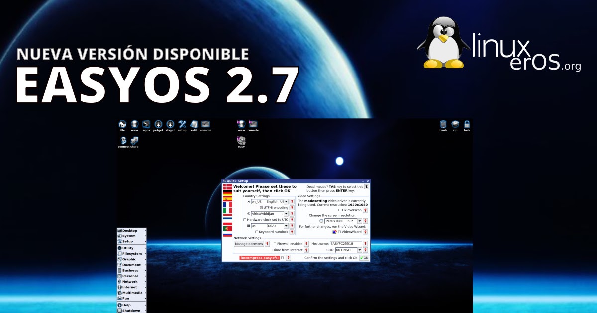 EasyOS 2.7, con kernel Linux 5.10.26 y más ~ Linuxeros