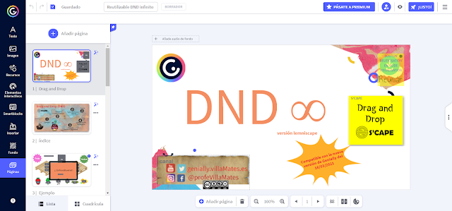 INTERACCIÓN DRAG AND DROP CON GENIALLY