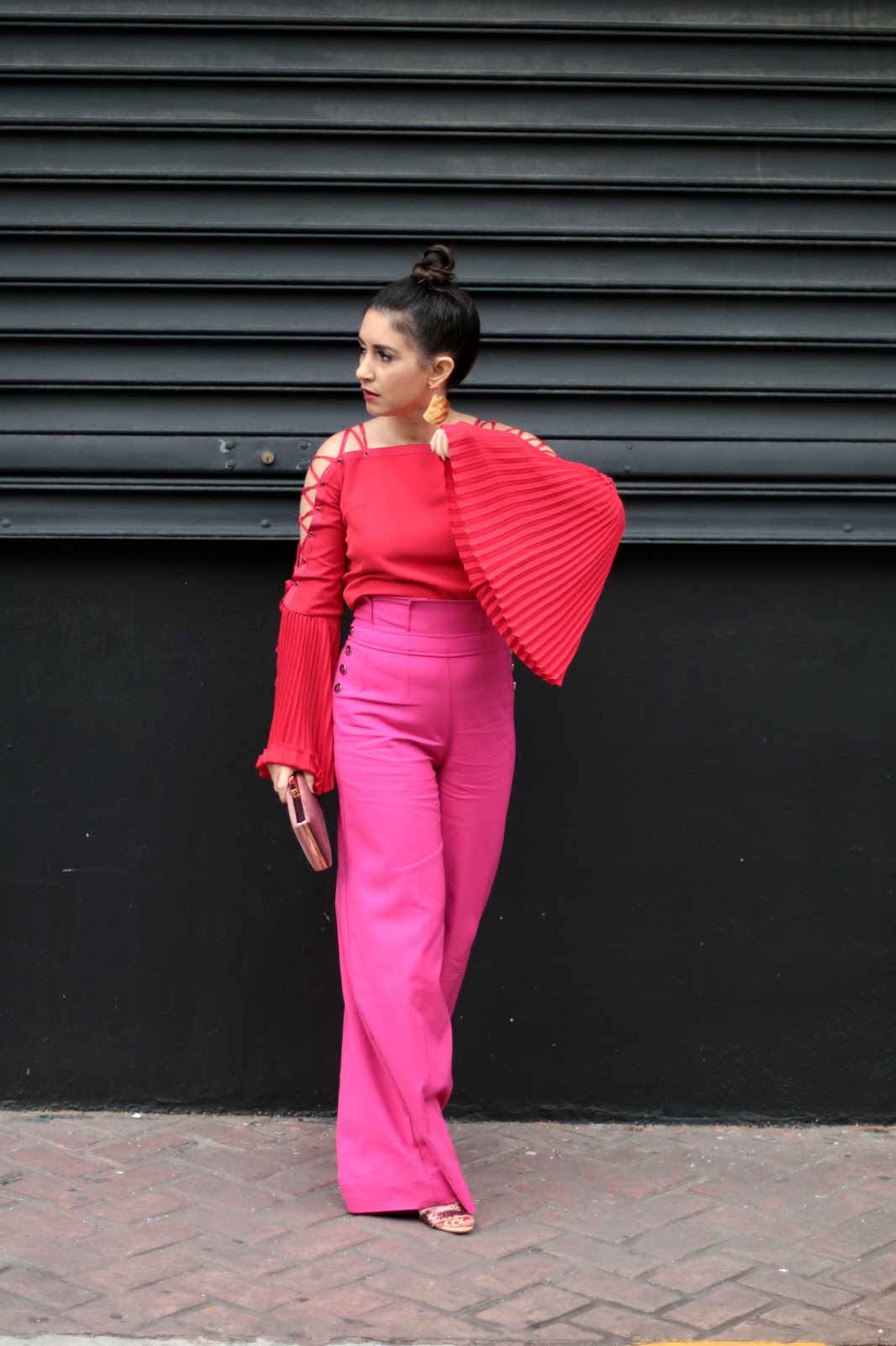 COLOR BLOCKING: RED + PINK COMBO | Anyelina Guzman