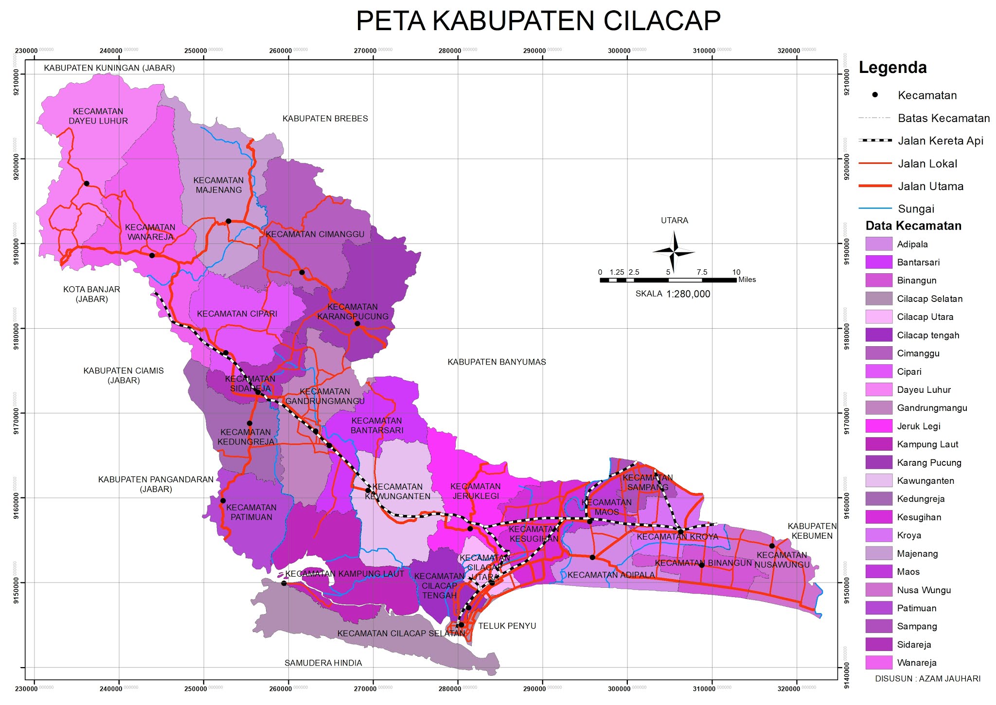PETA KABUPATEN CILACAP