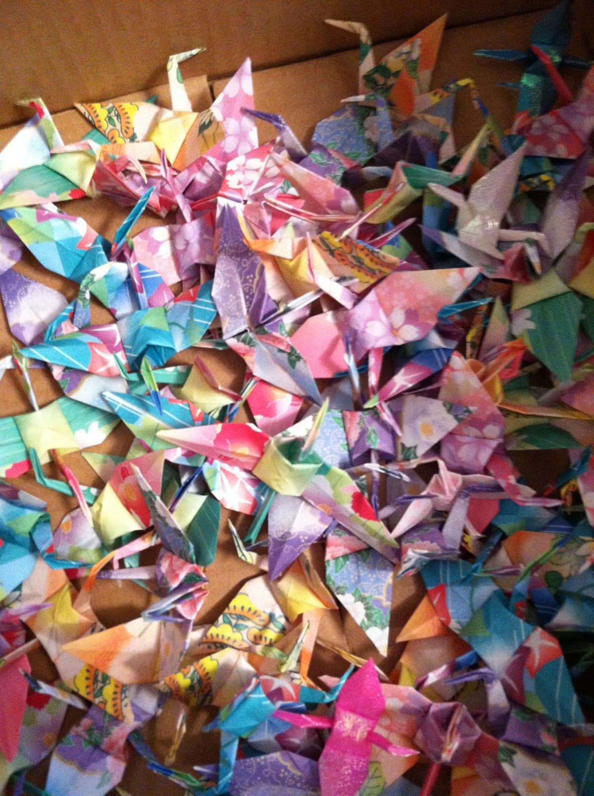 If I can do it, you can too!: Paper Crane Decor