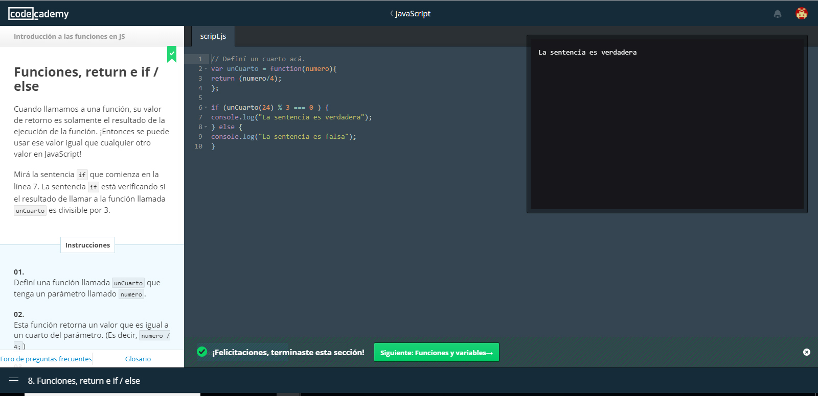 Mi espacio digital: Introdución a las funciones en JS