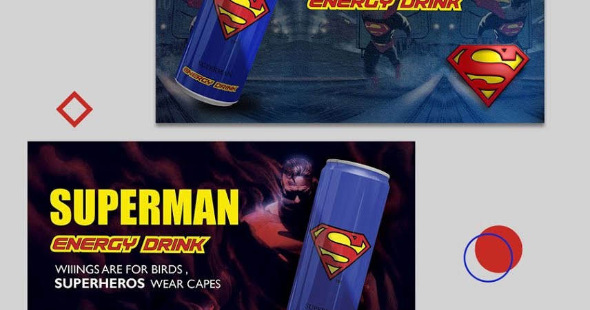 Superman Energy Drink Branding