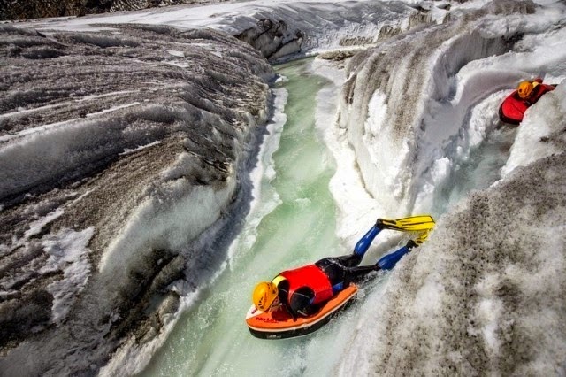 Body Boarding Down A Glacier Is The Coolest Type Of Insanity Ever ...