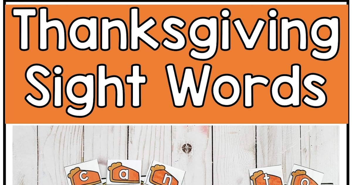 Thanksgiving Sight Word Games | Busy Hands and Minds