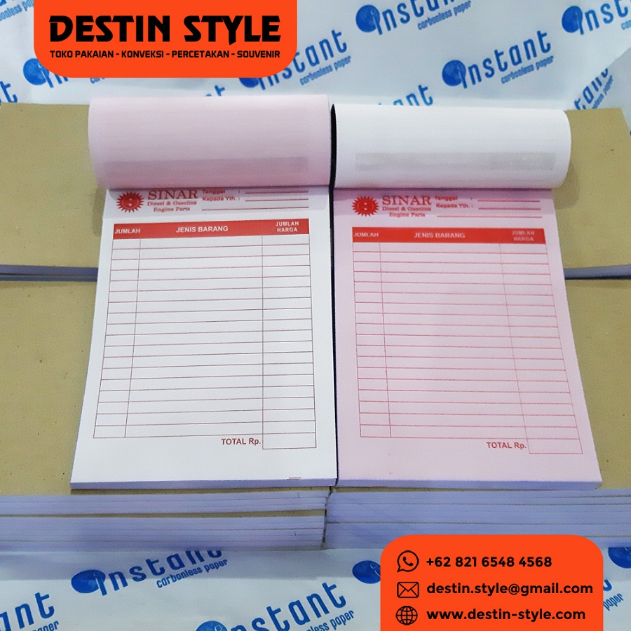 FAKTUR NOTA KWITANSI 27 | Destin Style® | Konveksi - Percetakan - Souvenir