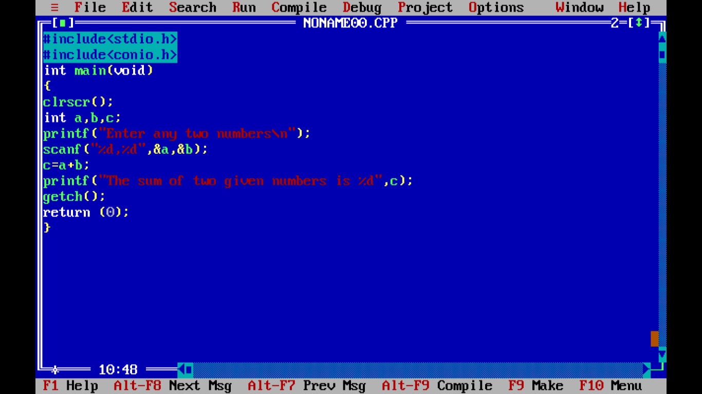Program To Find The Sum Of Two Numbers Inputted By User ~ Great Learning Courses