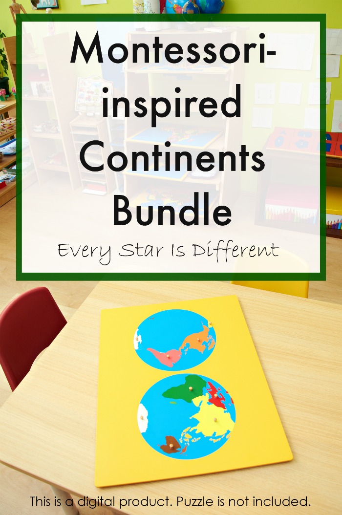 Every Star Is Different: Montessori-inspired Continents Bundle