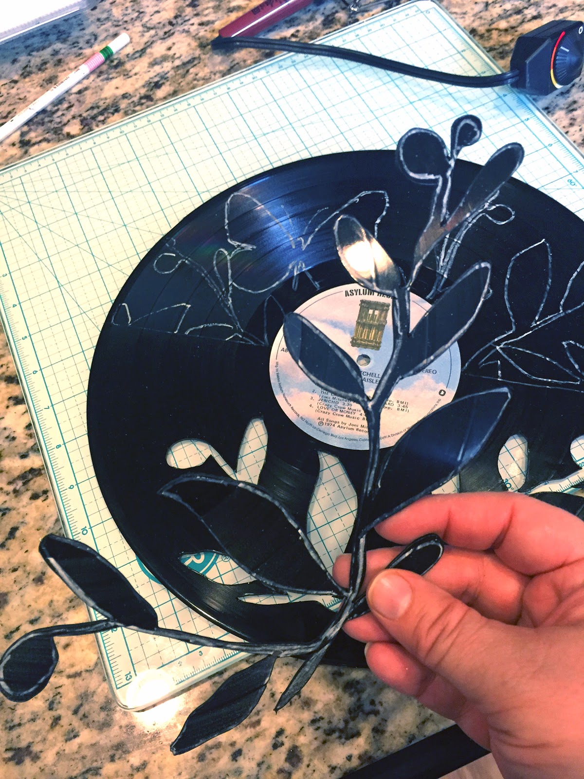 StencilGirl Talk: Gwen's Gems: Use Stencils and a Vinyl Record to Make ...