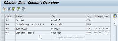 SAP BASIS: Create New client in SCC4