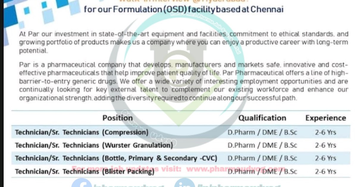 PAR formulation | Walk-in Production/Packing on 26 Jan 2020 | Pharma ...
