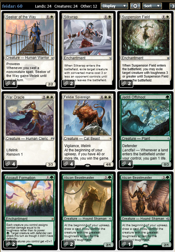 Magic the Gathering Adventures: [Standard] Felidar Sovereign + Assault ...