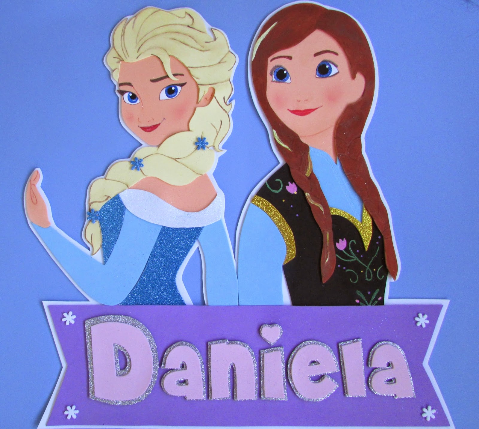 Decorando con goma eva: Cartel grande personalizado Frozen