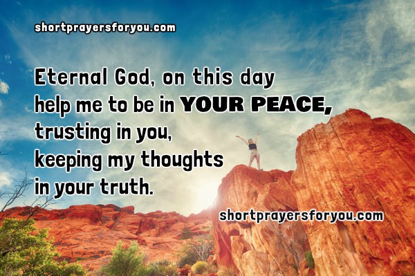 Prayer to start the day with the Peace of God