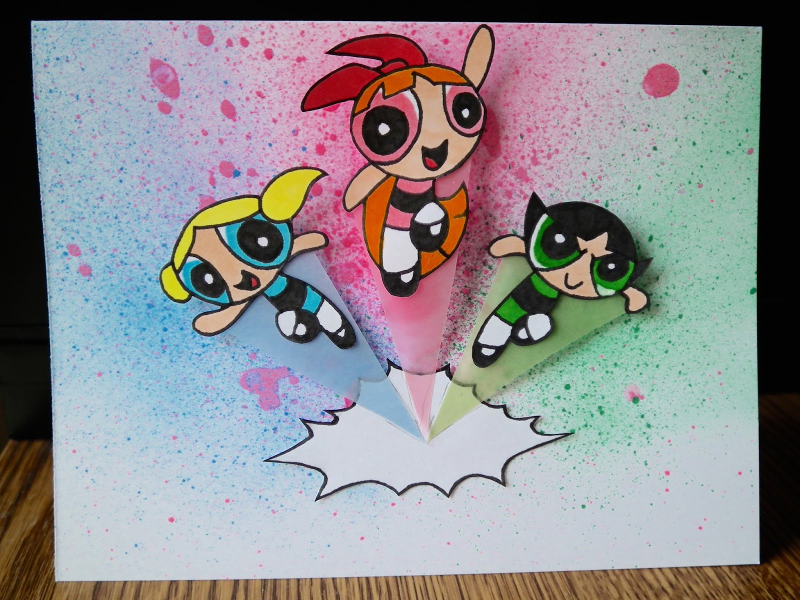 Crafty Card Tricks: Powerpuff Girls Card