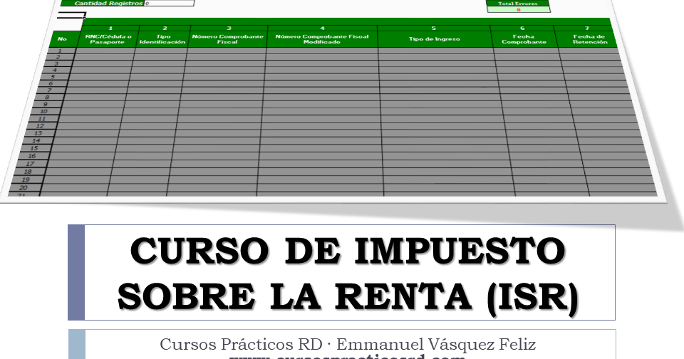 🔴FORMULARIO 607 [Curso de Impuesto Sobre la Renta] ️ - Cursos Prácticos RD