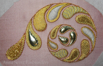 Goldwork progress - nearly there