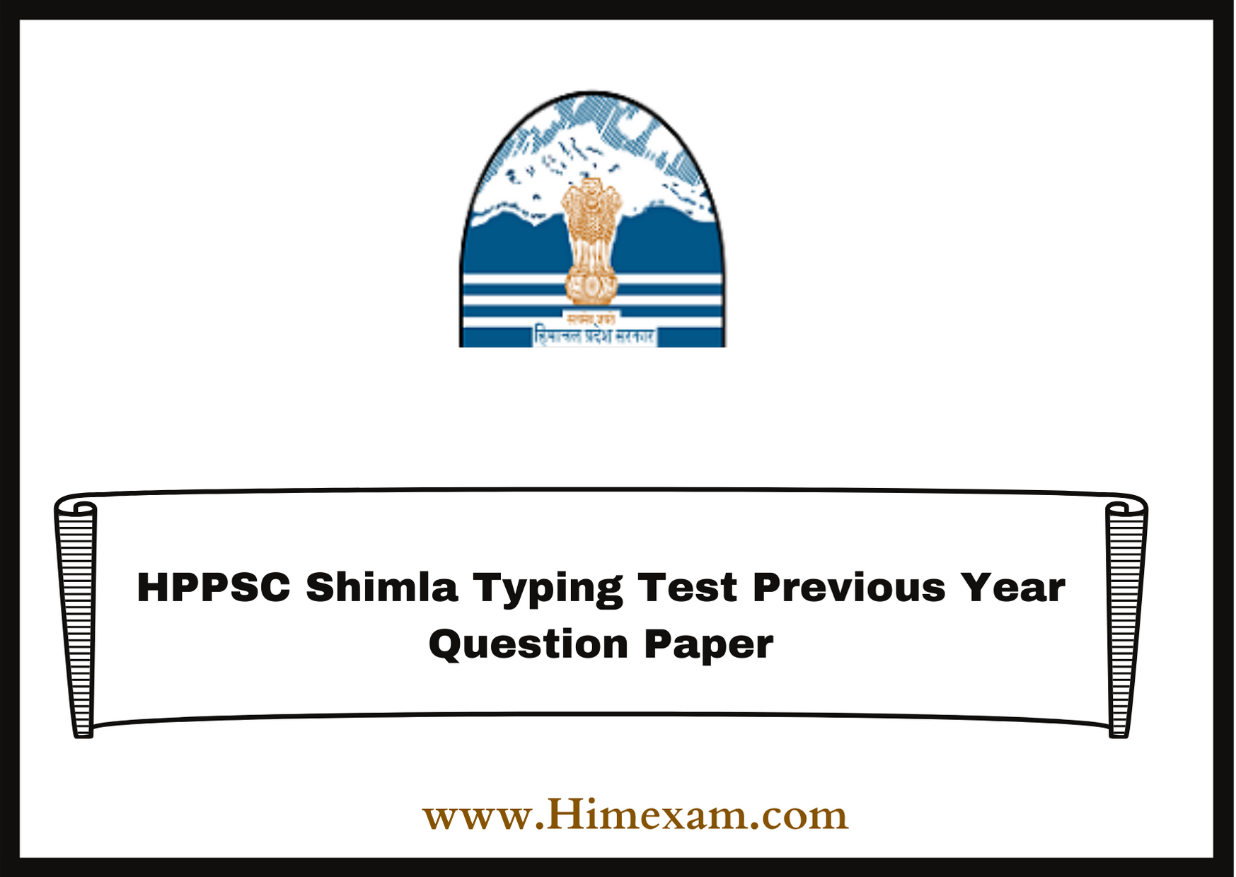 HPPSC Shimla Typing Test Previous Year Question Paper - Himexam.com