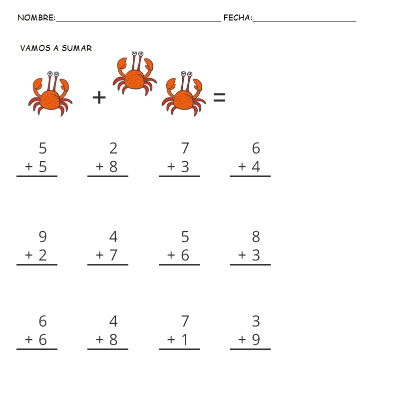 INFANTIL 5 AÑOS: ¡VAMOS A SUMAR!