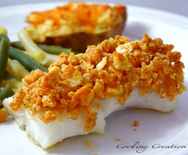 Cooking Creation: Baked Cod with Peppery Ritz Cracker Topping