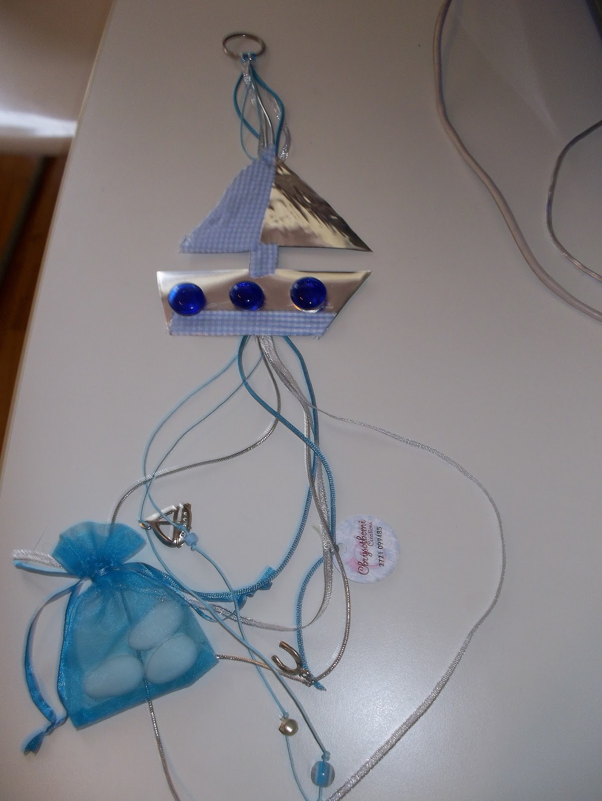 MY_CRAFT_AND_ART_ CREATIONS: ΜΠΟΜΠΟΝΙΕΡΑ ΒΑΠΤΙΣΗΣ ΚΑΡΑΒΑΚΙ ΑΠΟ ΑΠΛΑΚΑ.