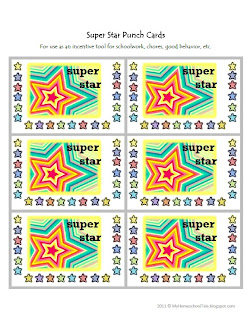 My Homeschool Tale: Punch Card Incentives