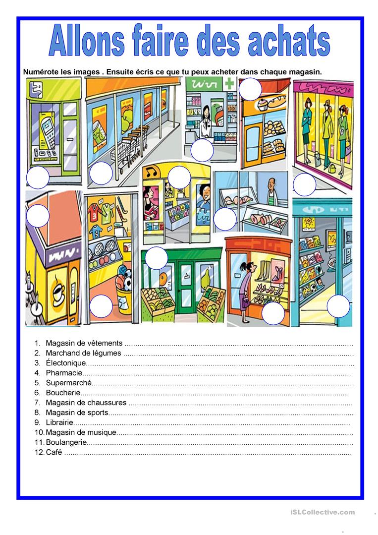 Aprende francés con la seño Aurélie: Les commerces 5·A y 5B
