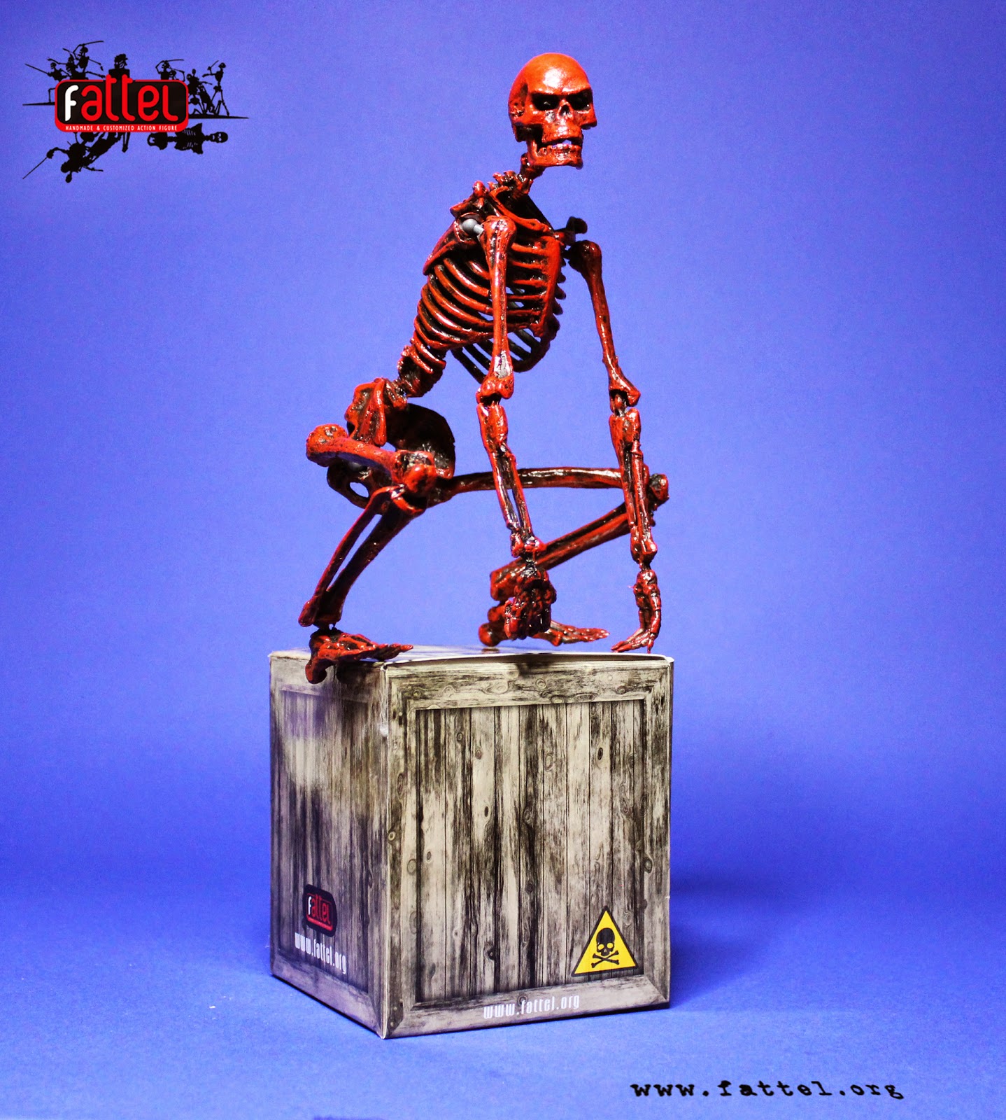 Action figure skeleton by Fattel: the red skeleton in scale 1/6 of the ...