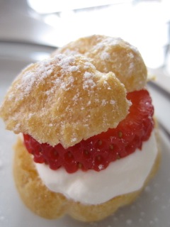 Mini Strawberry Cream Puffs