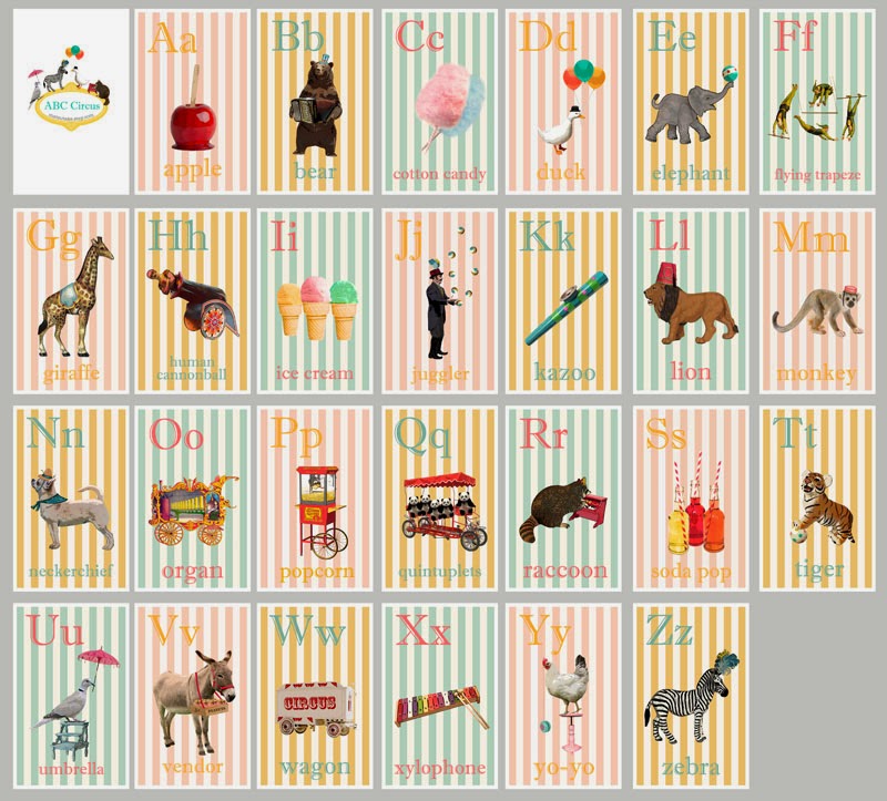 I Made ABC Circus Alphabet Cards! (Updated 2/2016)