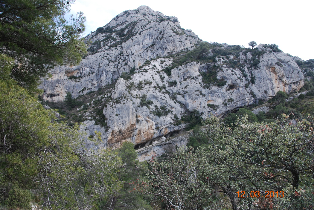 lesdanjean: Gorge de Badarel rochers de Baude 12 mars 2013