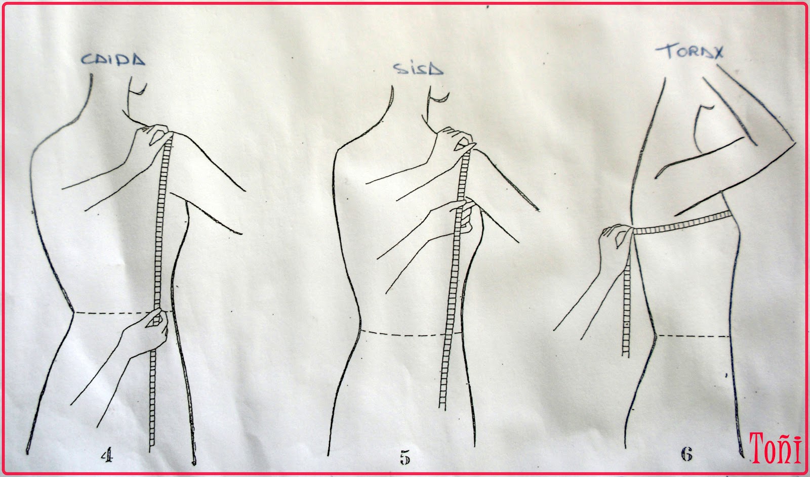 Las costuricas de Toñi: Como tomar las medidas