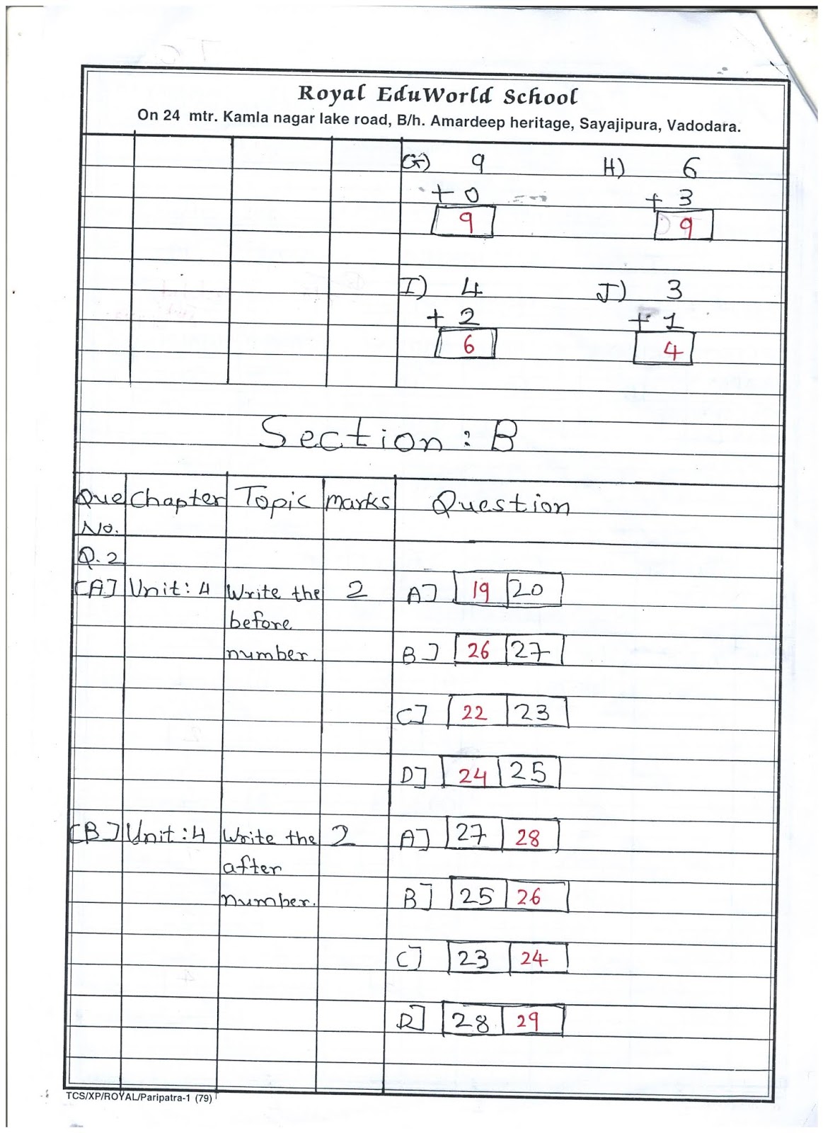 1st Unit Test Paper - AUG - MATHS 1st Unit Test Paper - AUG - MATHS