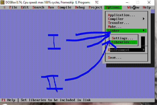 practising C, C++ and JAVA programming with examples: how to activate graphics library in Turbo ...