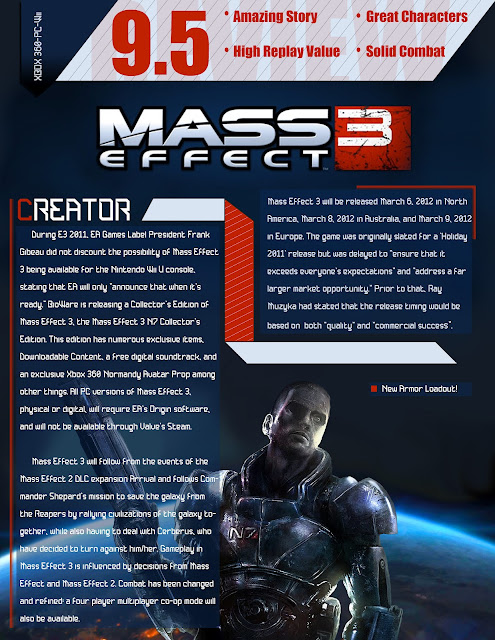 Ryan P. Harvey's Online Portfolio: Mock Game Magazine Layout